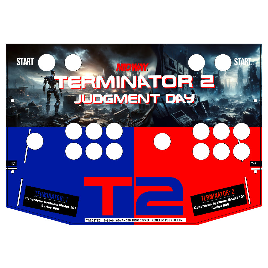 Terminator 2 Arcade1Up Fully Assembled Drop In Panel For Pandora or PC ...