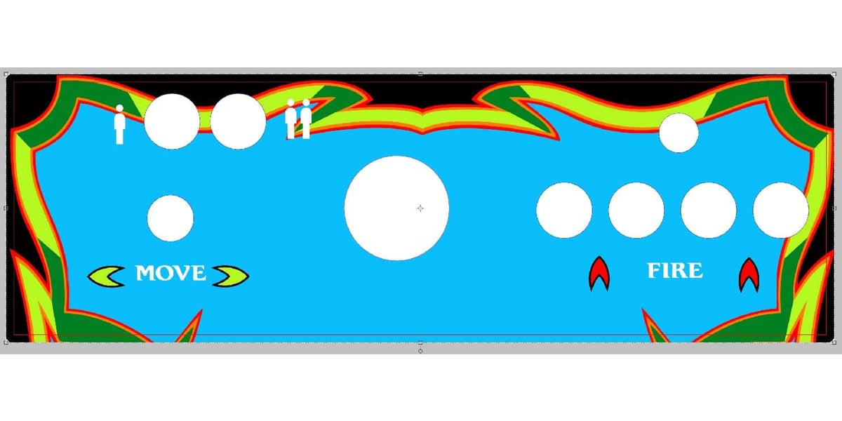 Skinned Galaga Trackball Pandora Replacement CPO Control Deck for Arca ...