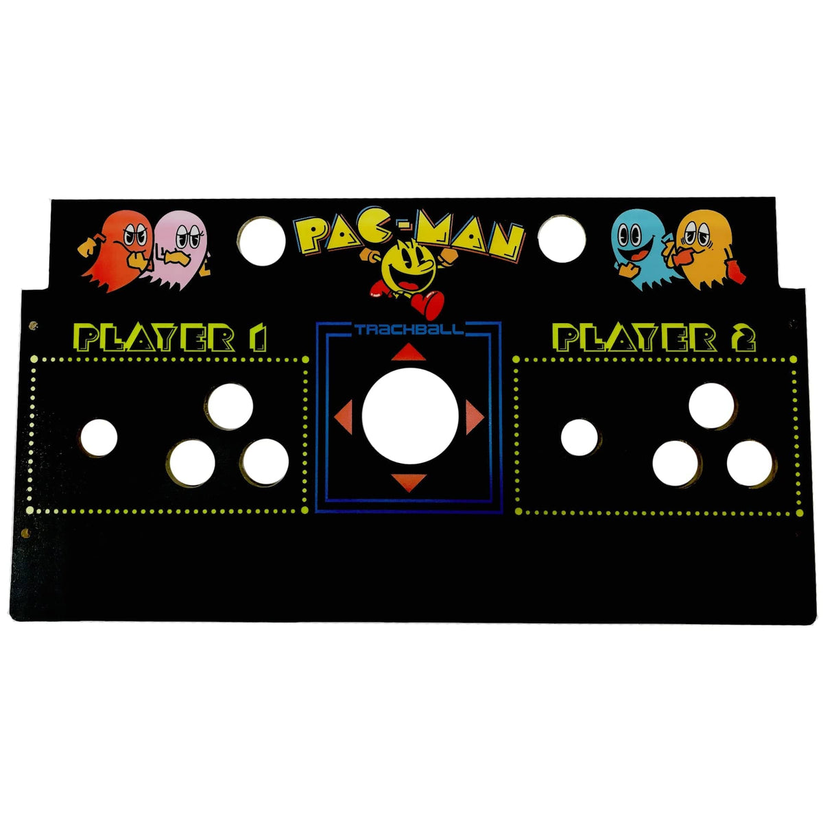 Skinned Pac Man 2 Player With Trackball Replacement Control Deck for A ...