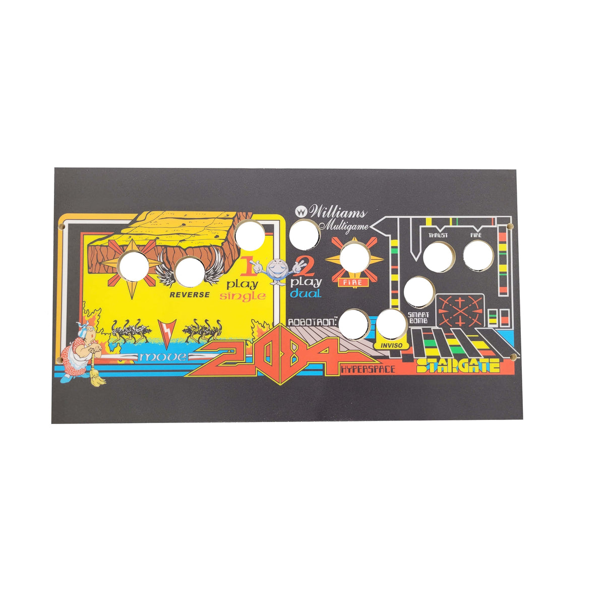 Skinned Williams 19 in 1 Replacement CPO Control Deck for Arcade1Up Le ...