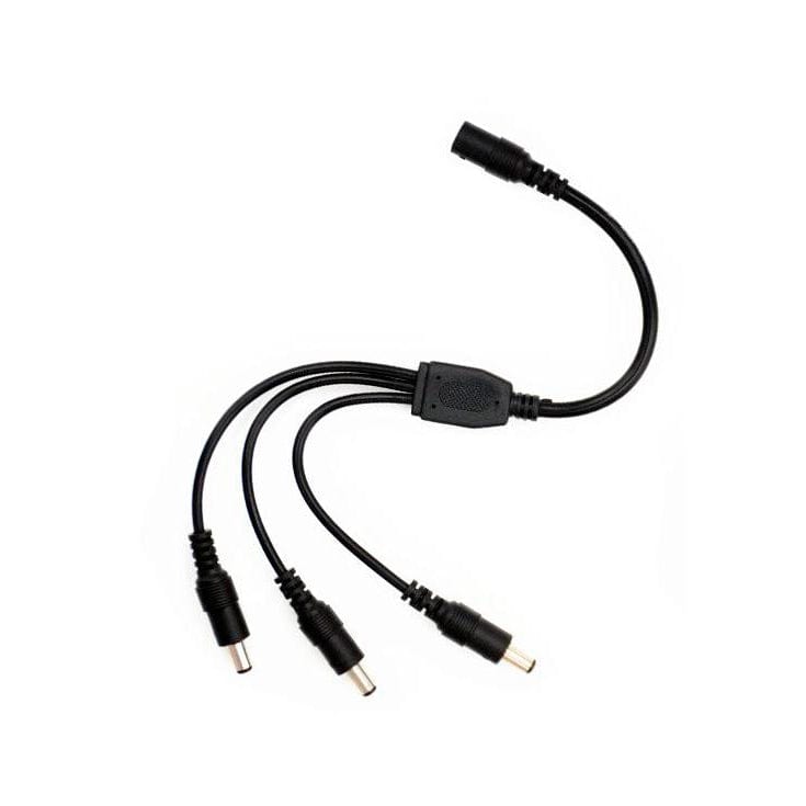 DC Power 5.5x2.1mm 1 Female to 3 Male Plug Cable Splitter Adapter — DIY ...