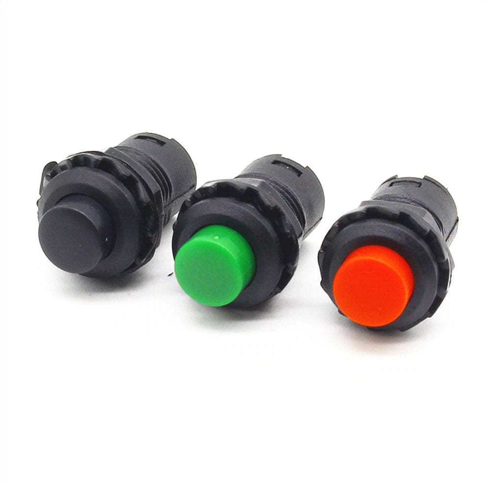 12mm 0.110 Terminal Push Button 6 Colors Momentary — DIY Retro Arcade
