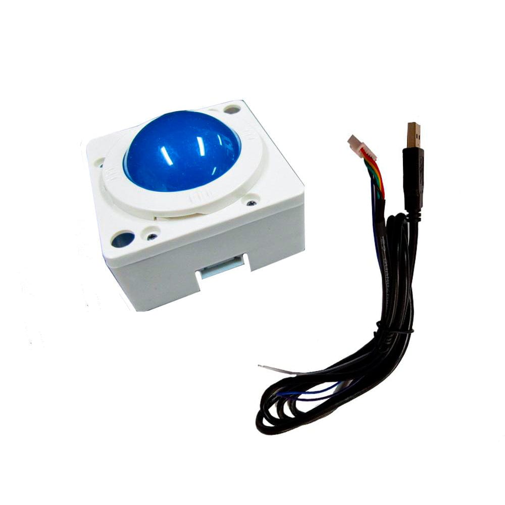 2 inch USB Arcade Trackball LED Blue Ball Compatible With PC Mame Pi ...