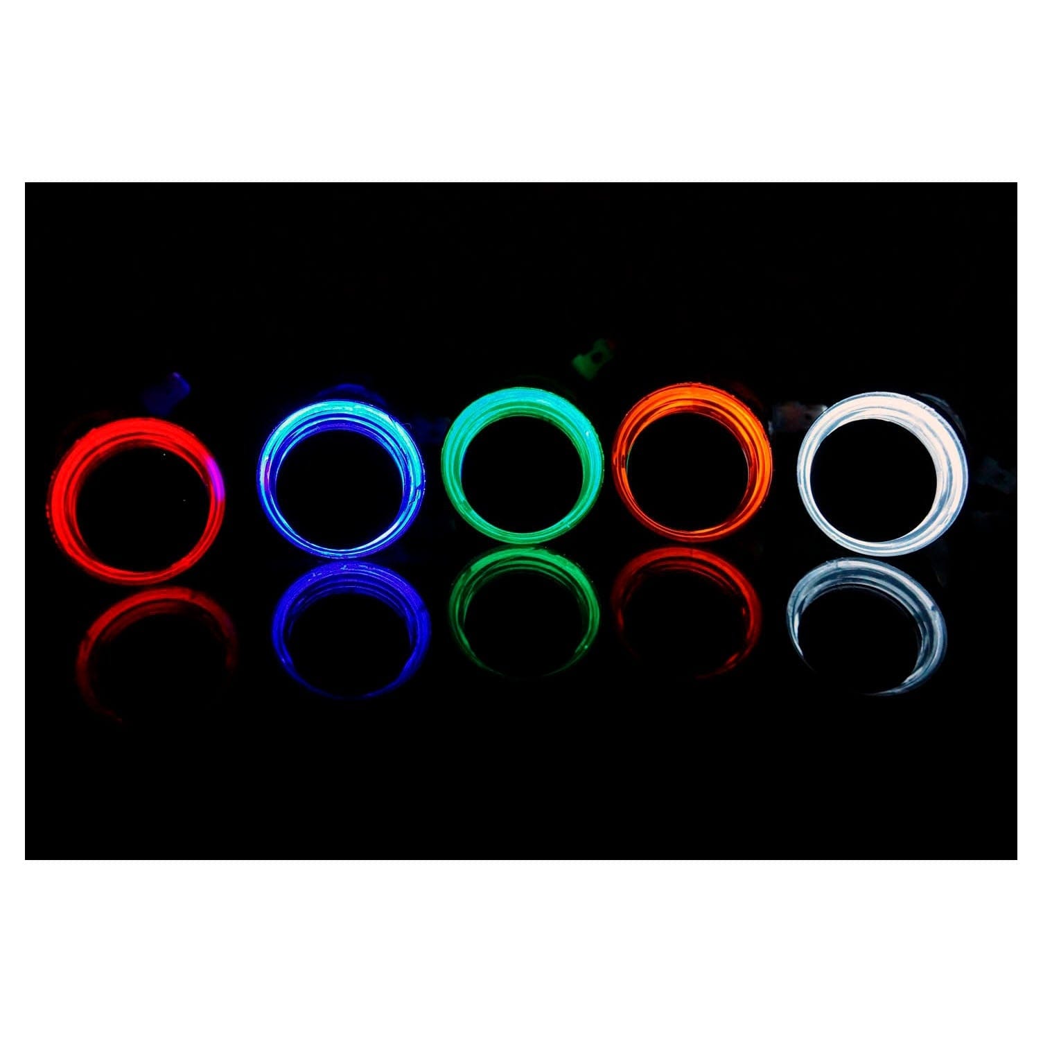 American Style Black Center Eclipse 24mm Hole Illuminated Push Buttons ...
