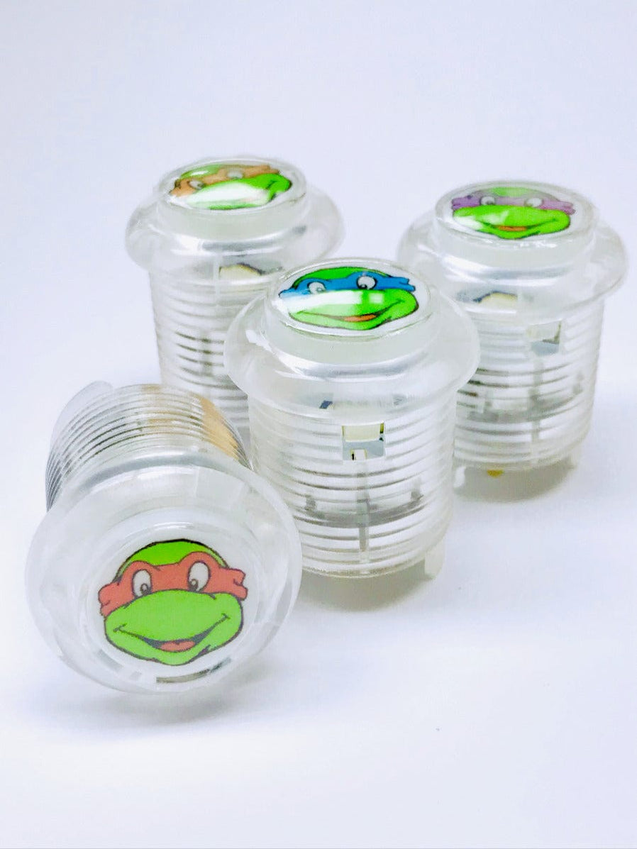 LED 12V White Teenage Mutant Ninja Turtles Buttons — DIY Retro Arcade