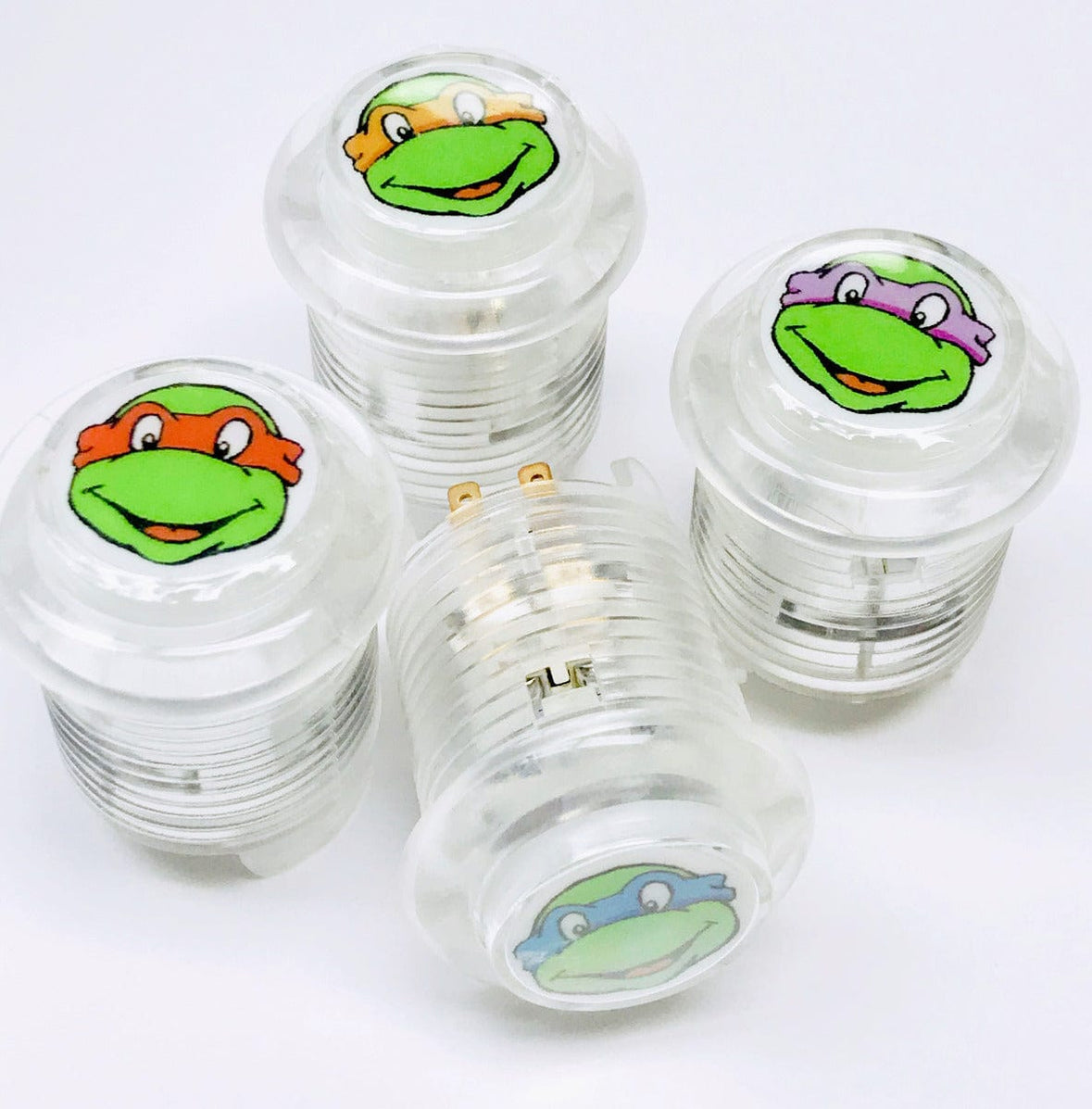 LED 12V White Teenage Mutant Ninja Turtles Buttons — DIY Retro Arcade