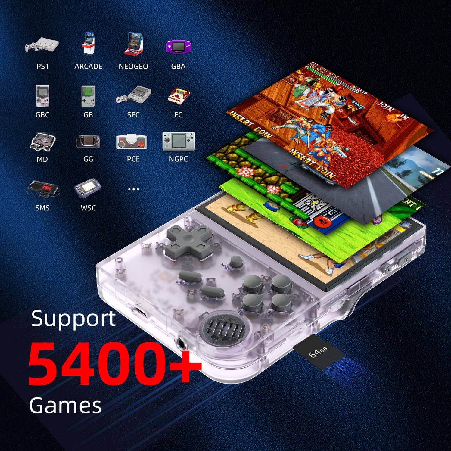 Handheld Game Console Emulator 3.5" Color Screen Linux System Built-in ...